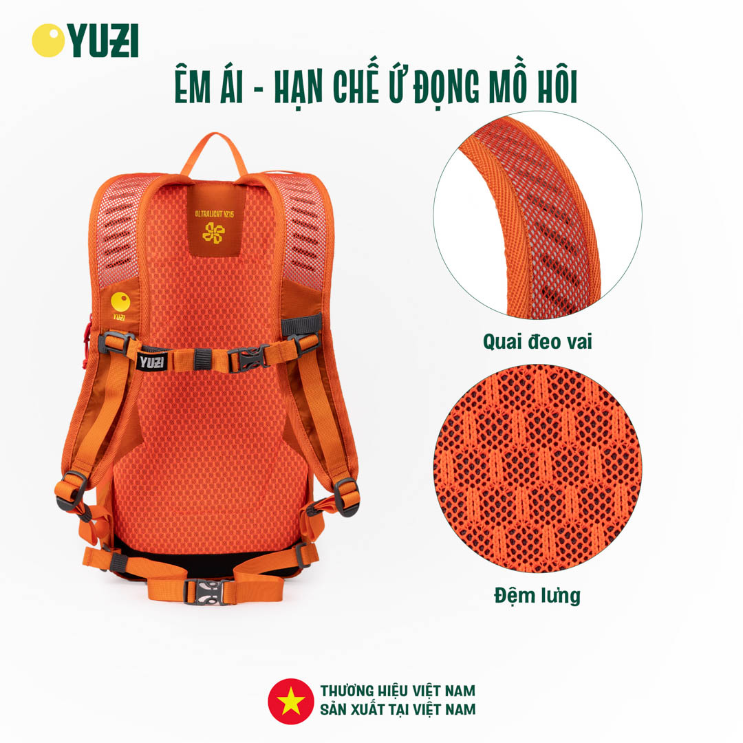 Balo leo núi dung tích 15 lít Yuzi Ultralight YZ15